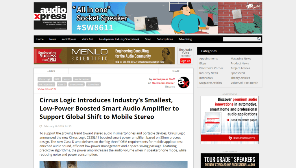 Cirrus Logic Introduces Industry’s Smallest, Low-Power Boosted Smart ...